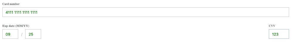 Style Credit Card iFrames